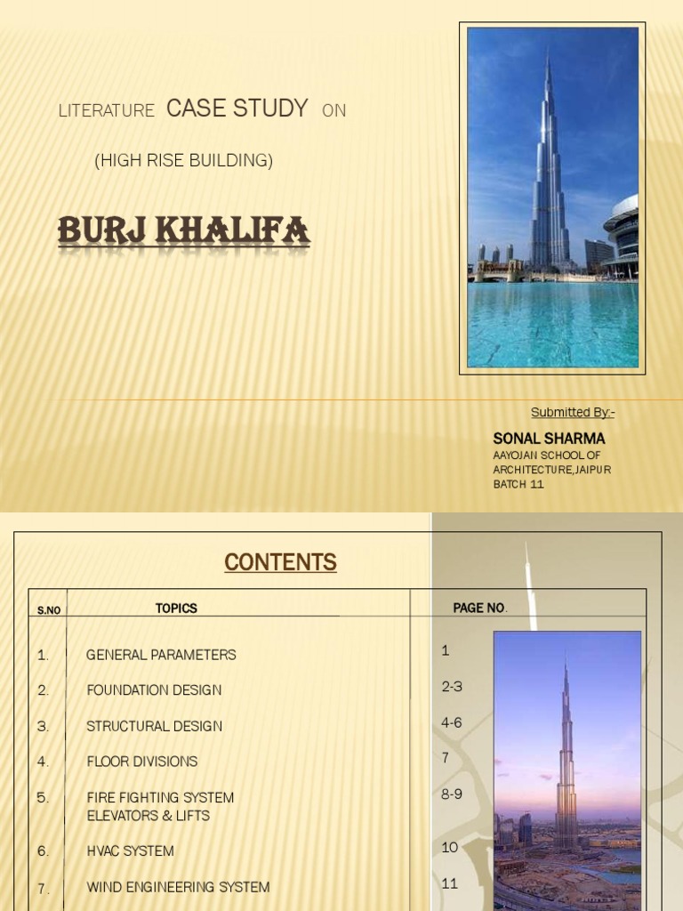 Case Study On Burj Khalifa Dubai | PDF | Elevator | Deep Foundation