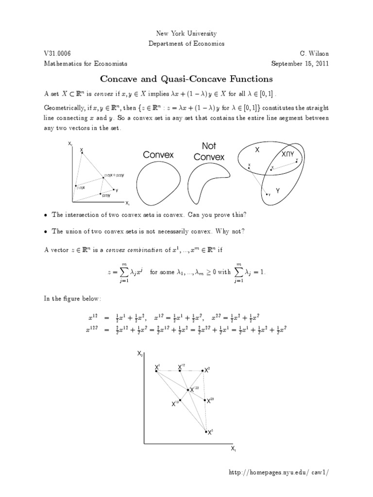 Ums 11 H 22 Convexsetsandfunctions | PDF | Convex Set | Monotonic Function