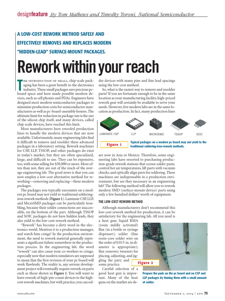 SMD Component Removal | PDF | Printed Circuit Board | Computer Engineering