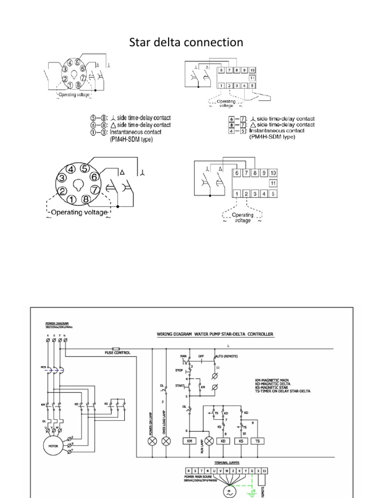 Star Delta Connection | PDF | Electrical Connector | Electrical Wiring