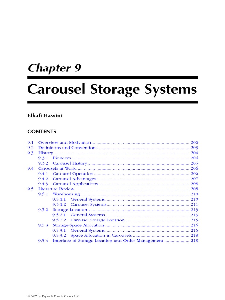 Carousel Storage Systems | PDF | Warehouse | Industries