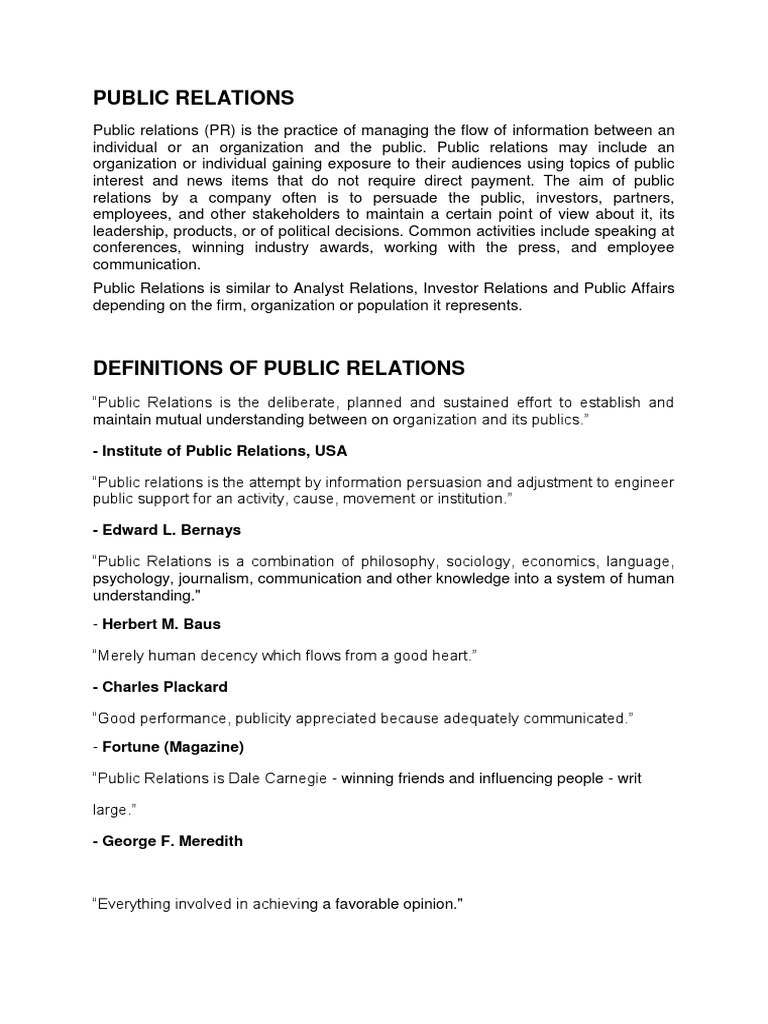 Intro To PR | PDF | Public Relations | Semiotics