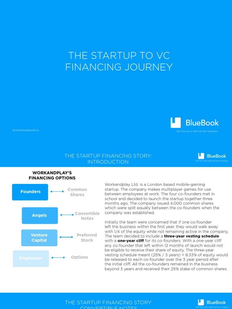 The Startup To Venture Capital Financing Story Pdf Angel Investor
