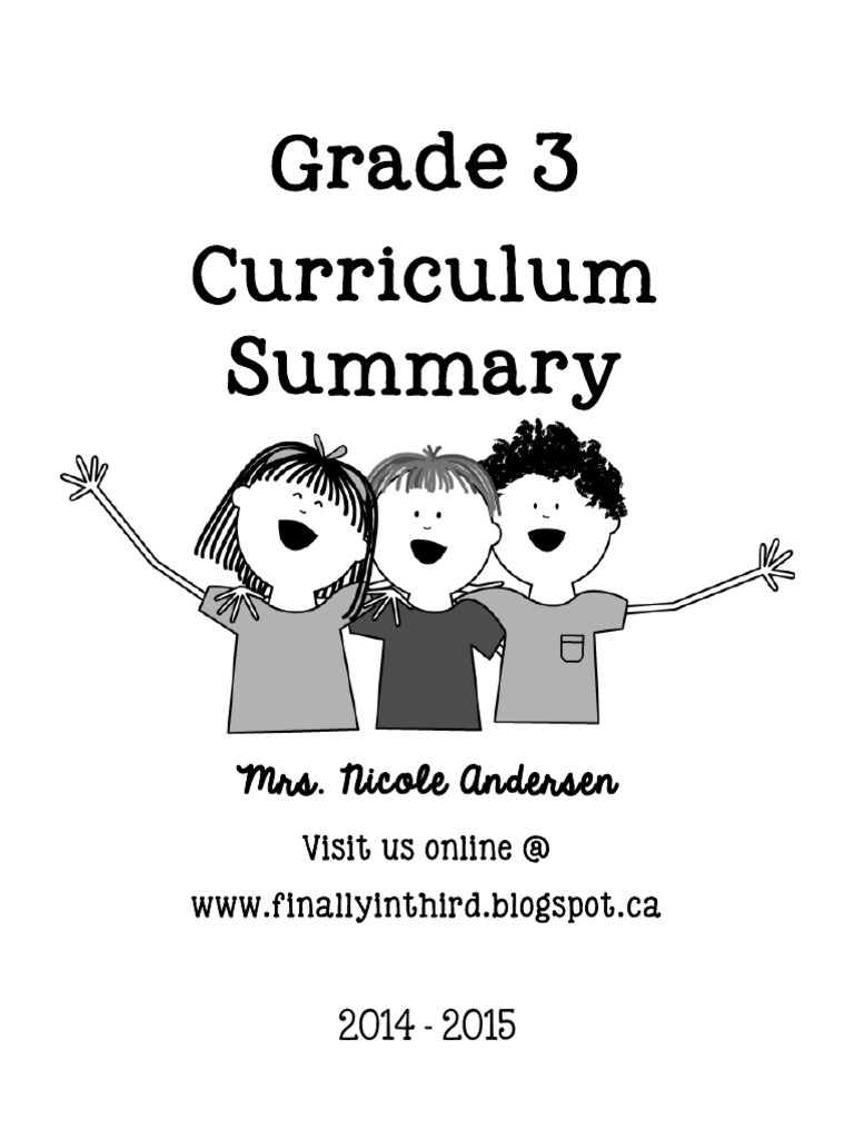 Grade 3 Curriculum Overview | PDF | Reading Comprehension | Mathematics