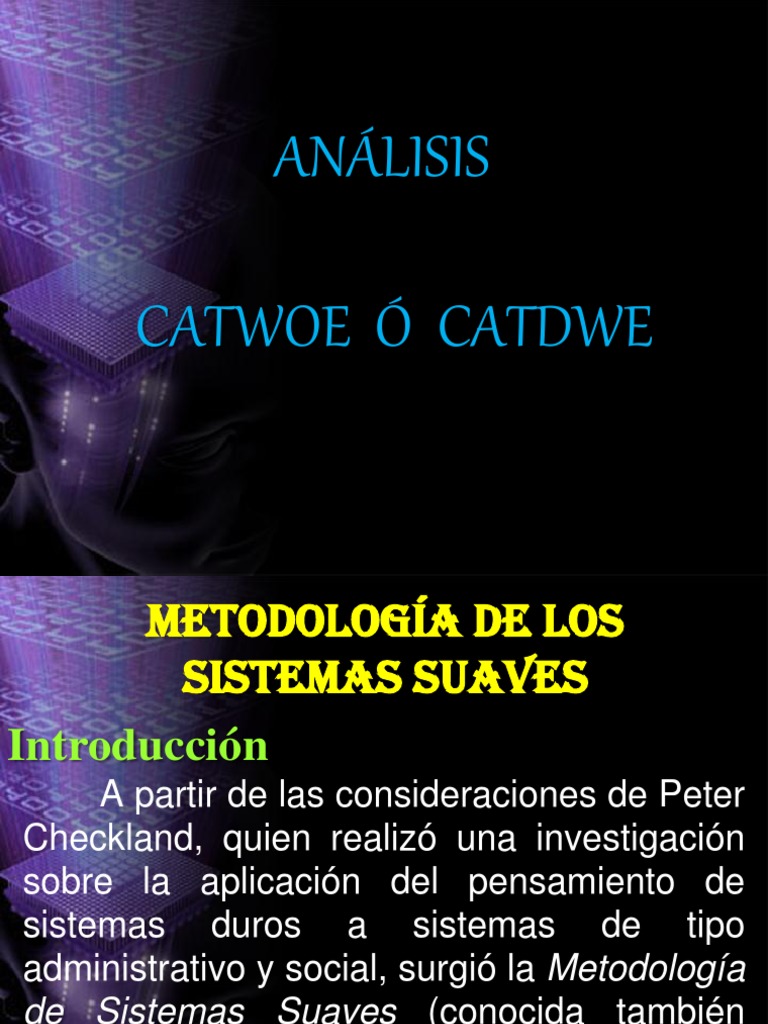 Analisis CATWOE | PDF | Método científico | Aprendizaje
