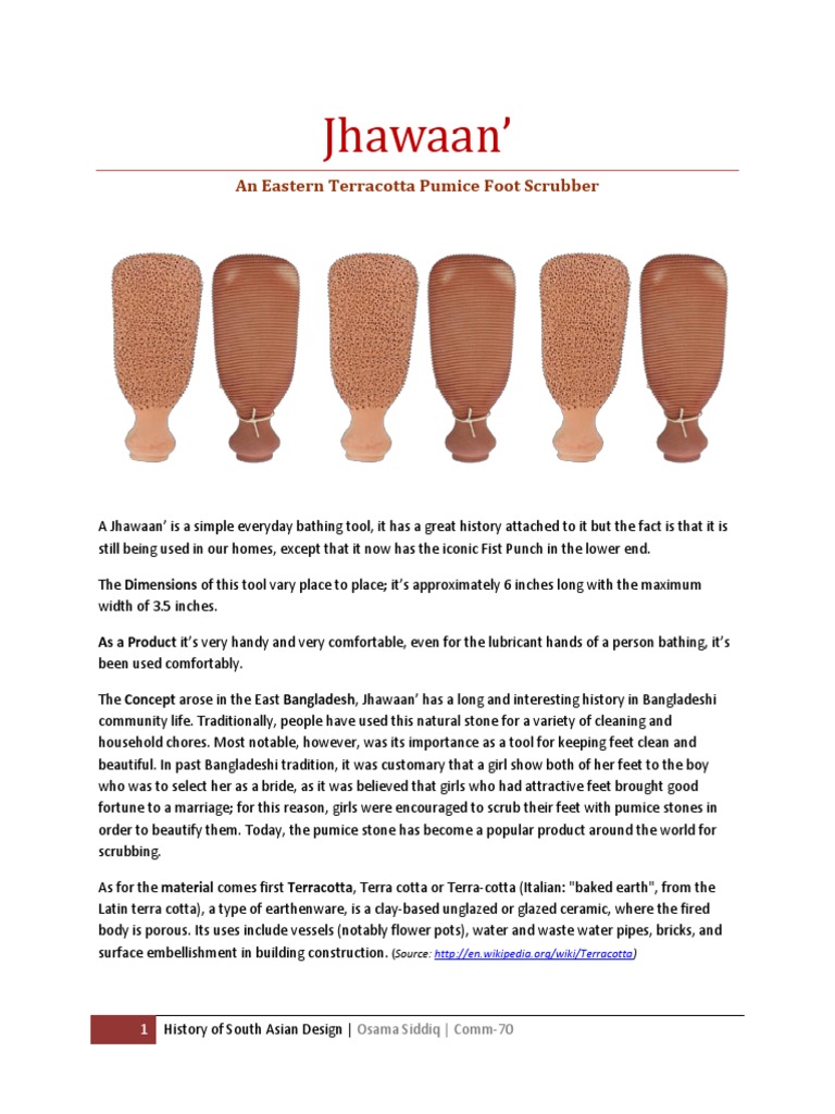 Jhawaan: History of a Terracotta Scrubber | PDF | Ceramics | Manmade ...