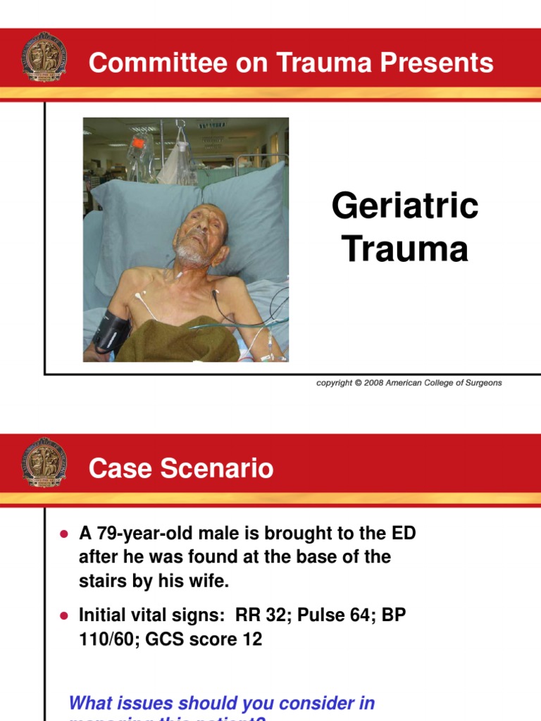 Geriatric Trauma | PDF | Major Trauma | Geriatrics