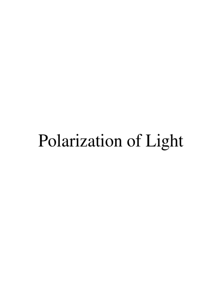 Polarization of Light Lab Results | PDF | Polarization (Waves) | Light
