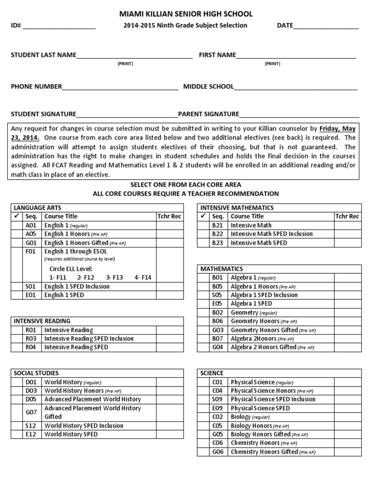 Subject Selection Sheet for Grade 09 | Advanced Placement | Cognition Subject Selection Sheet for Grade 09 | Advanced Placement | Cognition