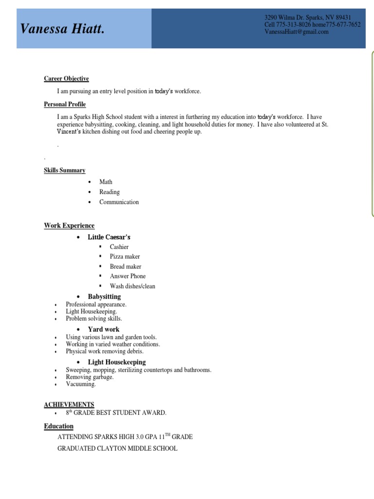 Vanessa Resume | PDF