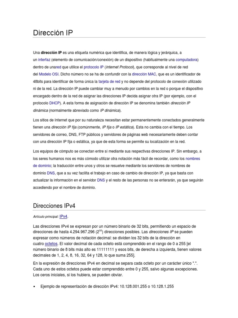 1.1 Direccionamiento Ip y Subredes | PDF | Dirección IP | Protocolos de internet