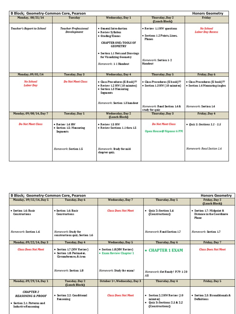 Honors Geometry Curriculum Overview | PDF | Geometry | Space