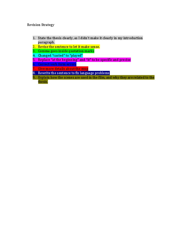 Effective Revision Strategies for Writing | PDF