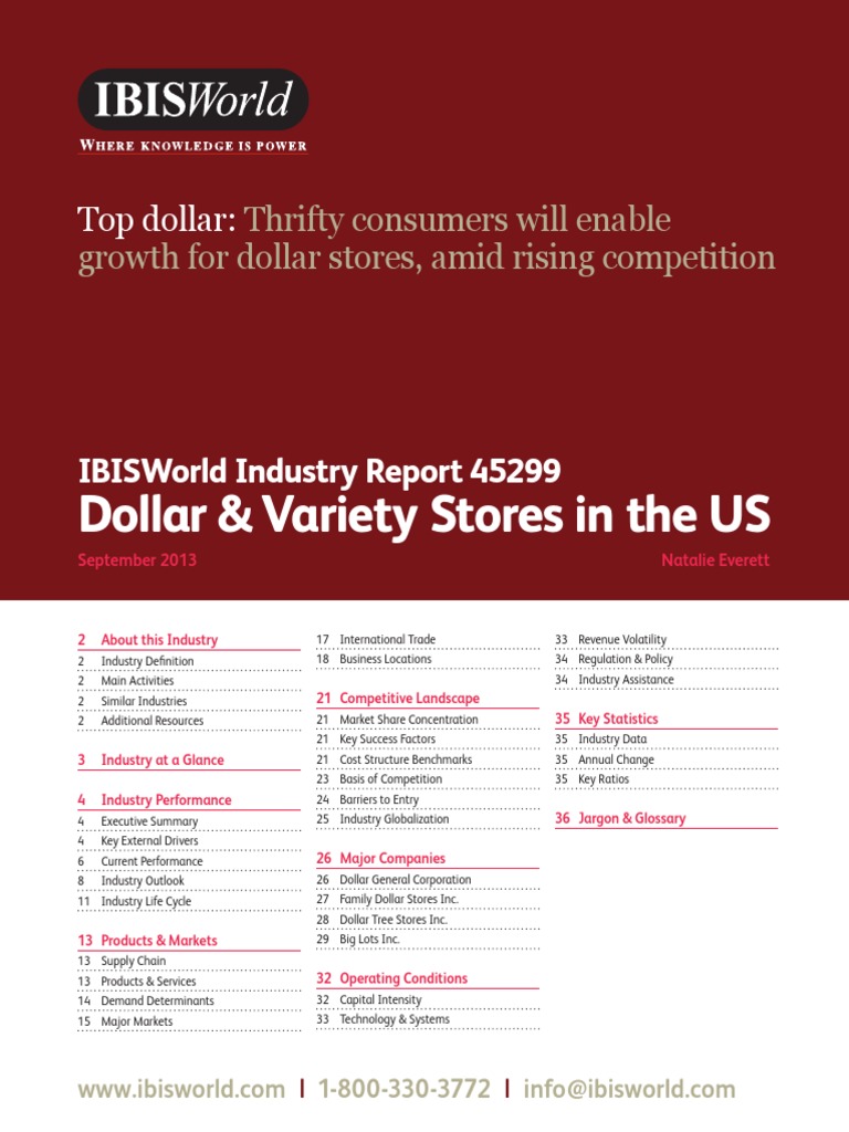 Dollar & Varriety Stores in The US | PDF | Retail | Walmart