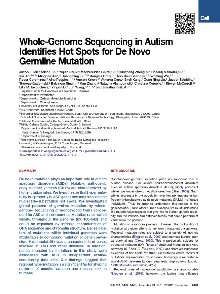 Cell | Download Free PDF | Mutation | Conserved Sequence