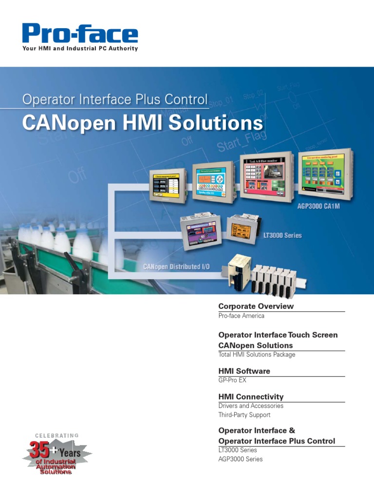 Proface Brochure Canopen | PDF | Programmable Logic Controller | User Interface