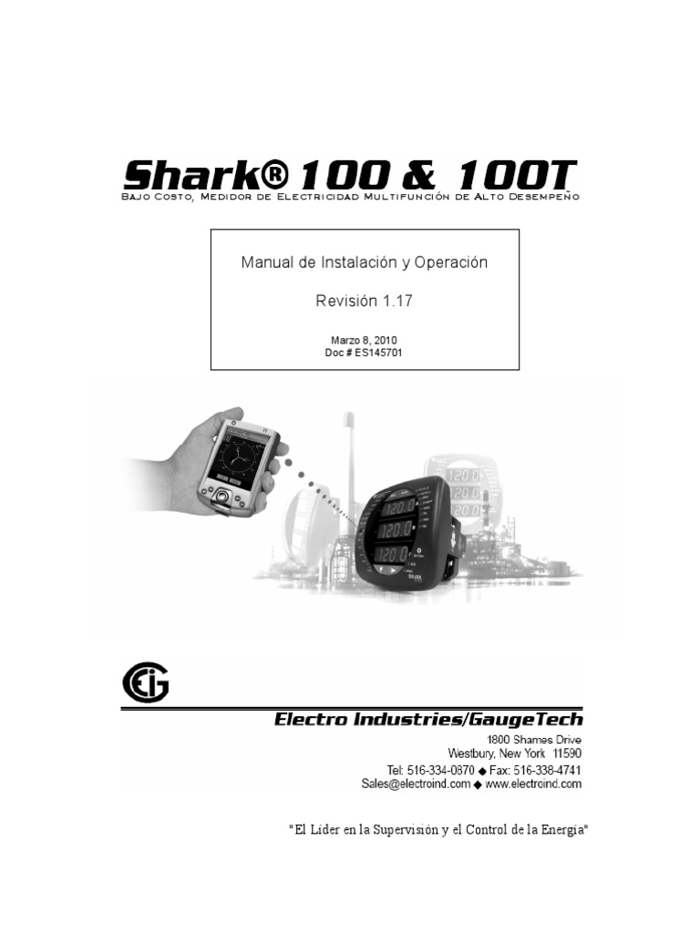 Shark 100 Electro Industries Gauge Tech | PDF | Energia electrica ...