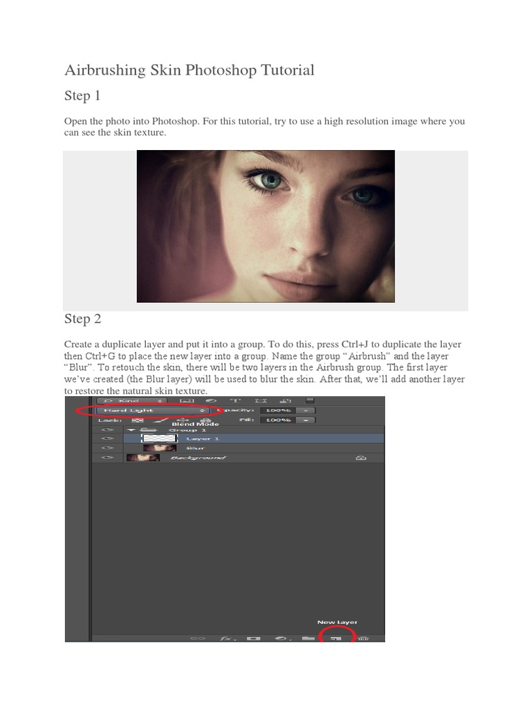 Airbrushing Skin Photoshop Tutorial4 | PDF | Adobe Photoshop | Vision