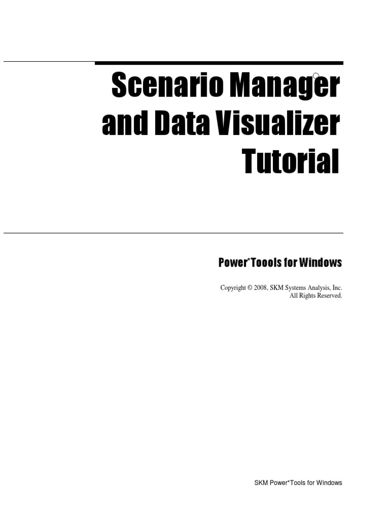 Tutorial - Scenario Manager and Data Visualizer | PDF | Spreadsheet ...
