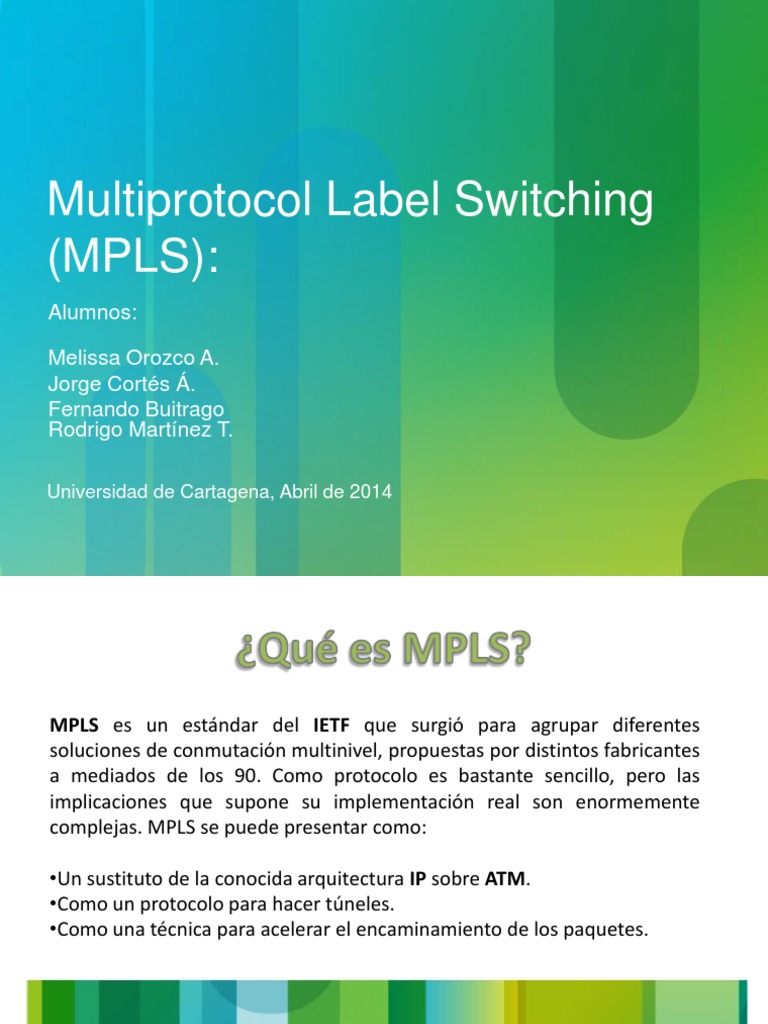 Introducción A Multiprotocol Label Switching Mpls Pdf Calidad De Servicio Enrutador