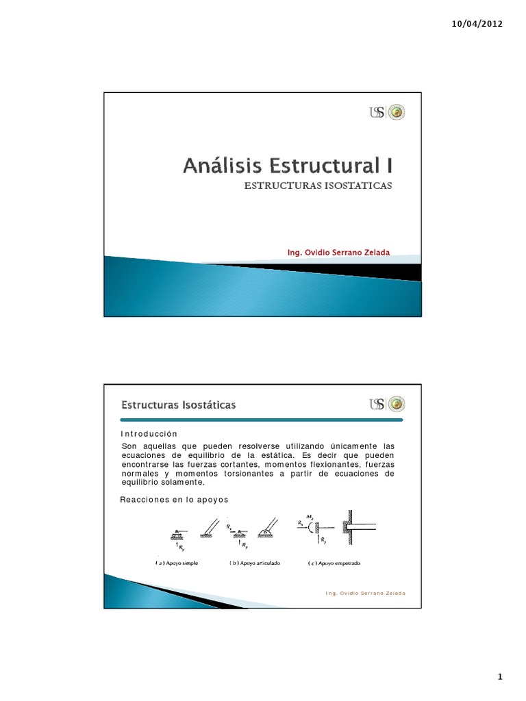 Tema 02 - Estructuras Isostáticas | PDF | Física | Mecánica