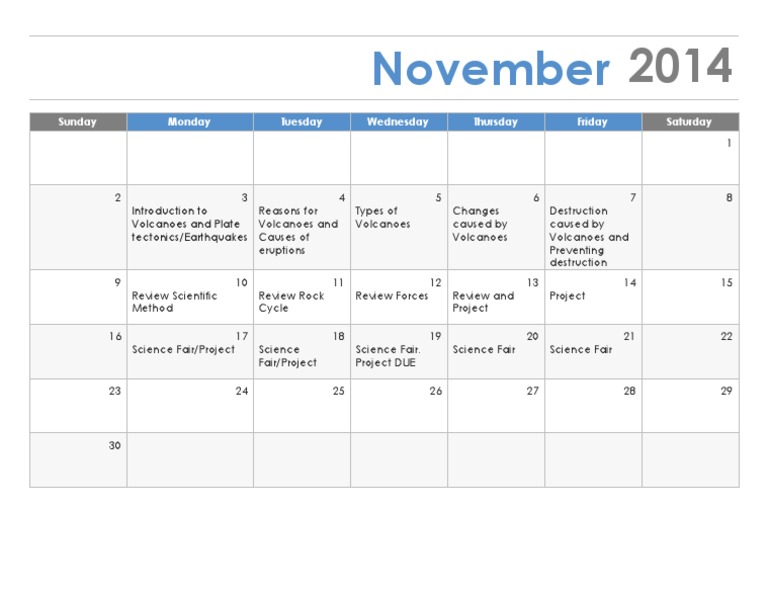 November Science Curriculum | PDF