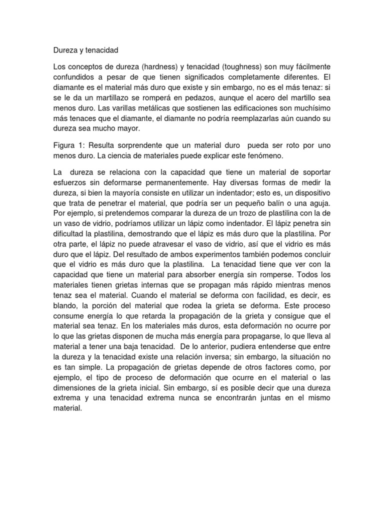 Dureza y Tenacidad: Conceptos Clave | PDF | Superconductividad | Rieles