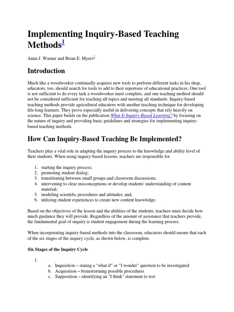 Implementing Inquiry Pdf