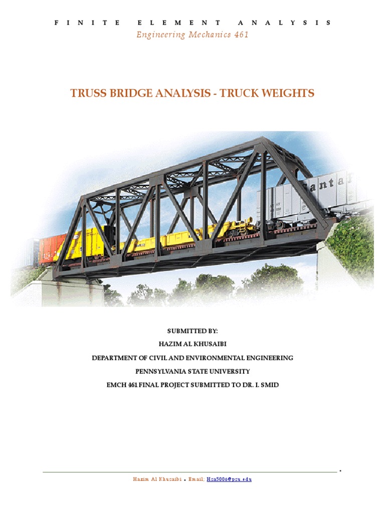 Truss Bridge Project | PDF | Truss | Structural Engineering