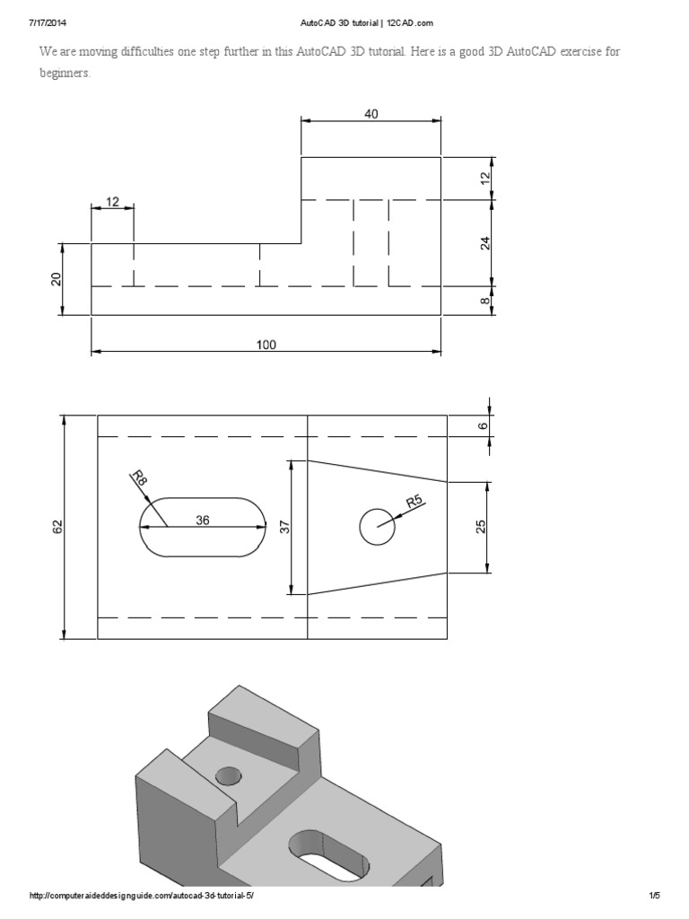AutoCAD 3D Tutorial 5 | PDF