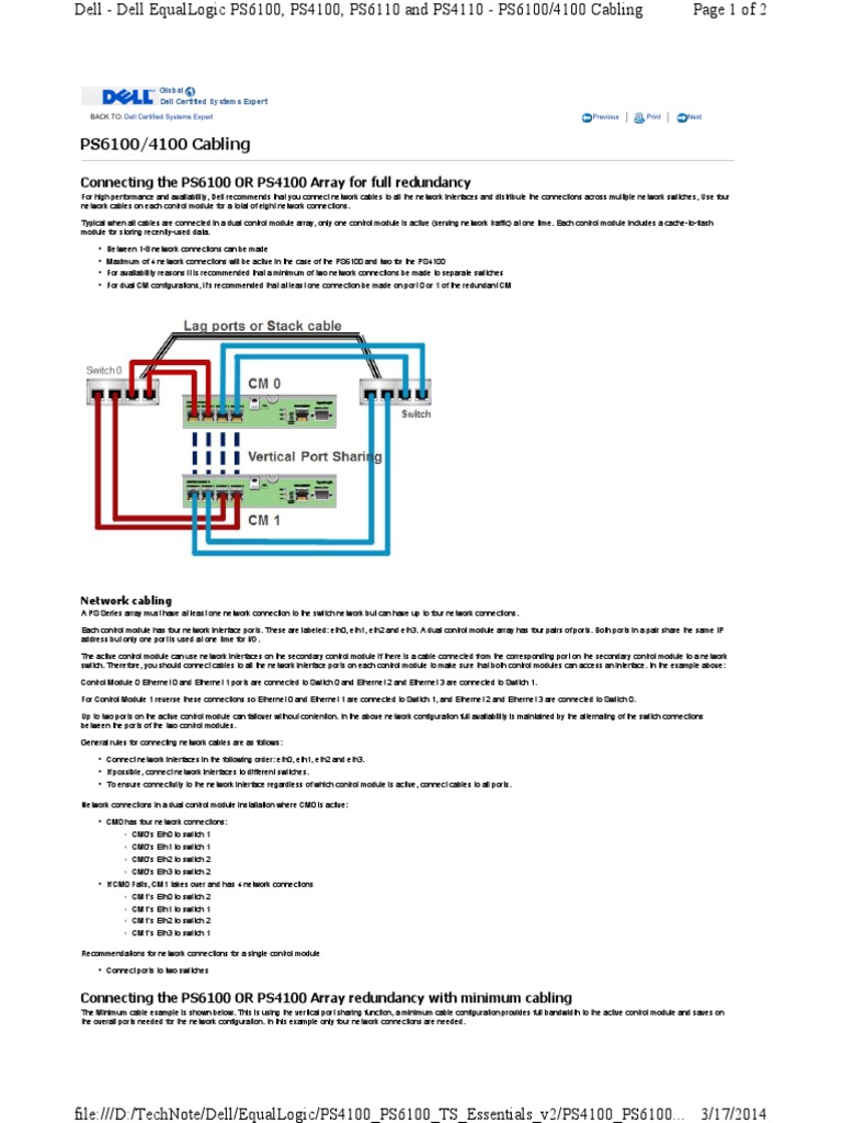 D TechNote Dell EqualLogic PS4100 PS6100 TS Essentials | PDF | Network ...