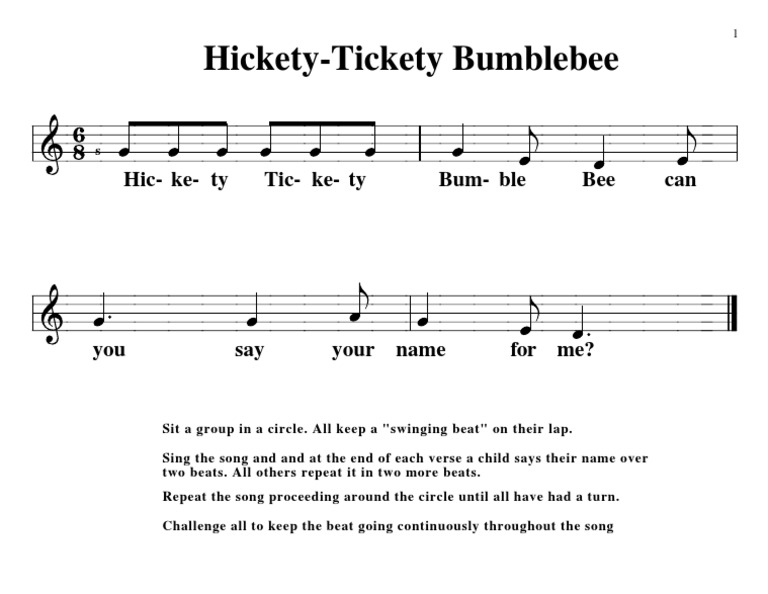 Hickety Tickety Bumblebee | PDF | Art | Poetry