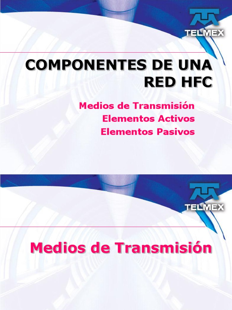 Componentes de Una Red HFC | PDF | Cable coaxial | Electromagnetismo