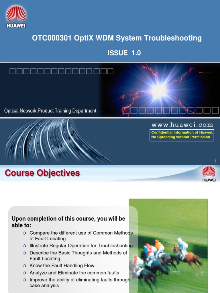 OptiX WDM System Troubleshooting ISSUE1.0 | PDF | Wavelength Division ...