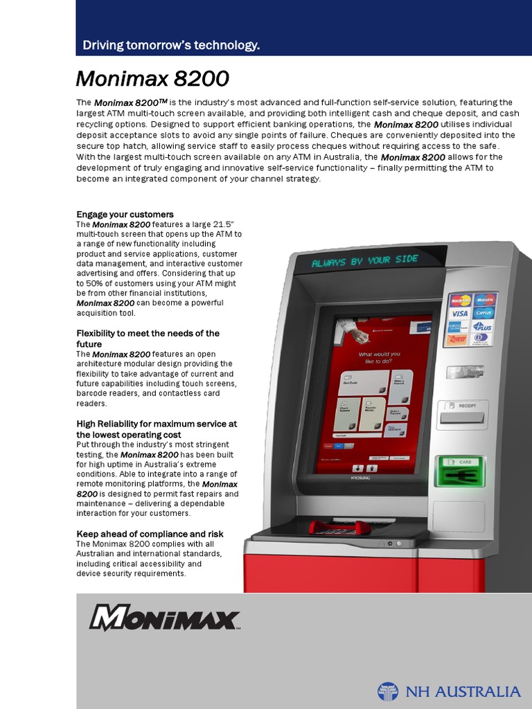 MX8200 | PDF | Automated Teller Machine | Cheque