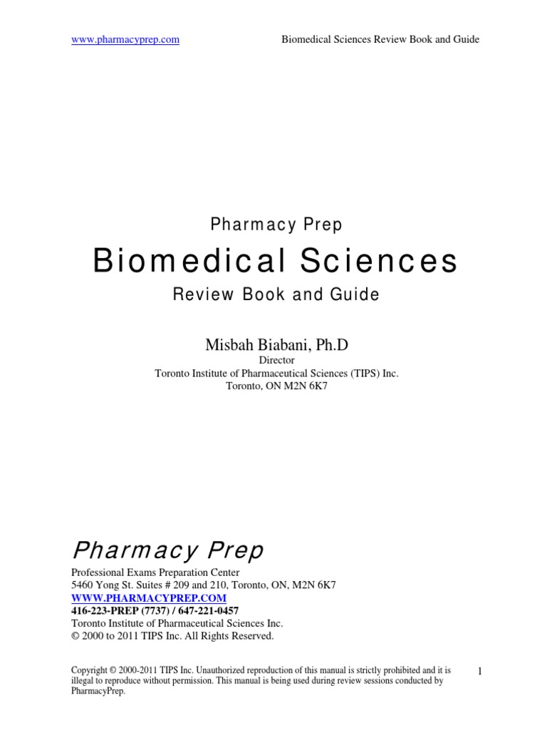 Biomedical Sciences Content 2014 | PDF | Pharmacy | Life Sciences
