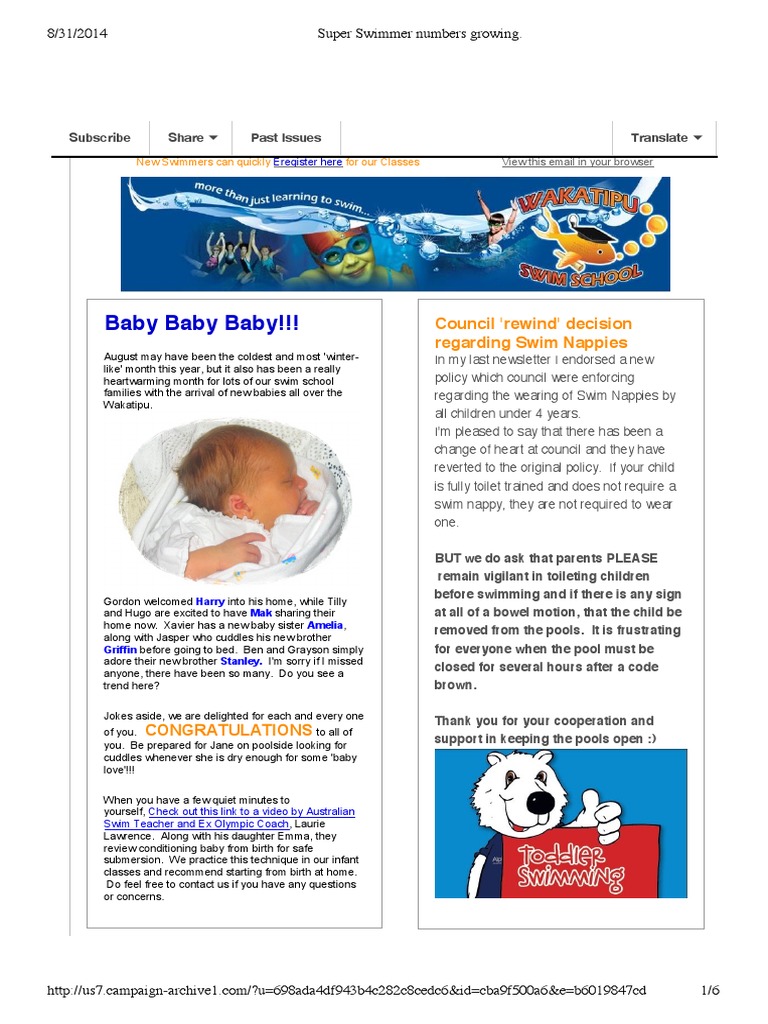 Super Swimmer Numbers Growing. | PDF | Swimming (Sport) | Swimming Pool