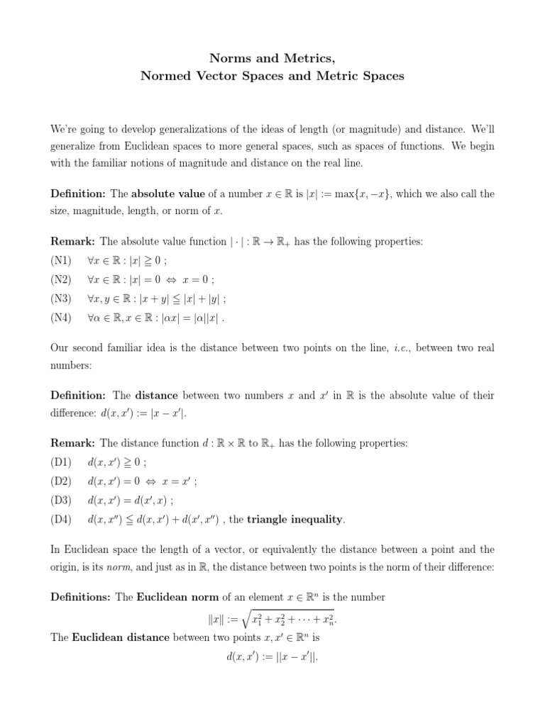 Norms&Metrics | Norm (Mathematics) | Metric (Mathematics)