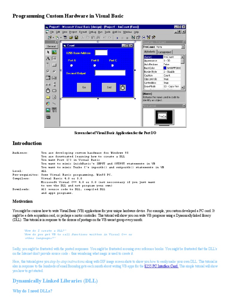 Dynamically Linked Libraries (DLL) Tutorial | PDF | Basic | Office ...