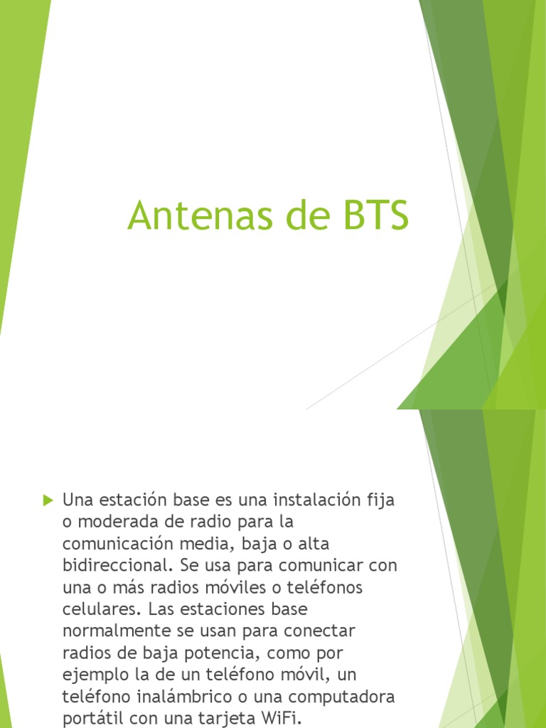 Antenas de BTS | PDF | Comunicación | Telecomunicaciones