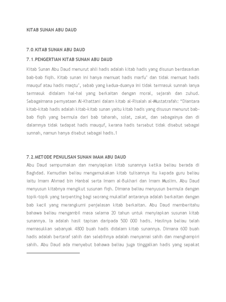 Kitab Sunan Abu Daud | PDF