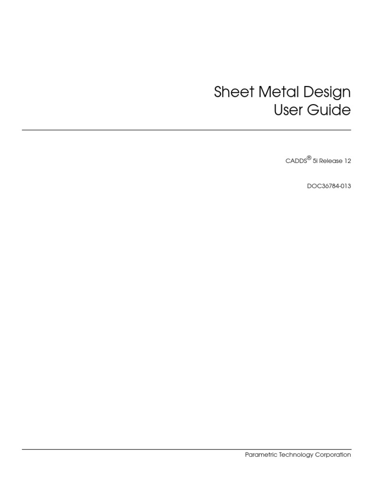 Sheet Metal Design | PDF | Portable Document Format | Command Line ...