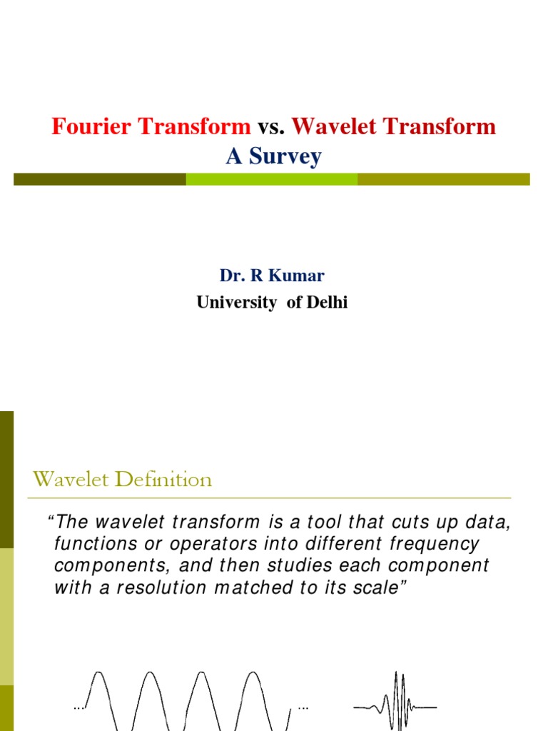 Fourier Vs Wavelet | PDF