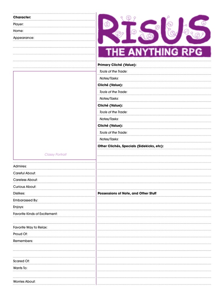 Risus Character Sheets | PDF | Business