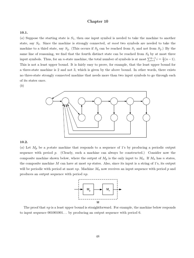 Switching and Finite Automata Theory, 3rd Ed by Kohavi, K. Jha Sample From Ch10 | PDF | Sequence ...