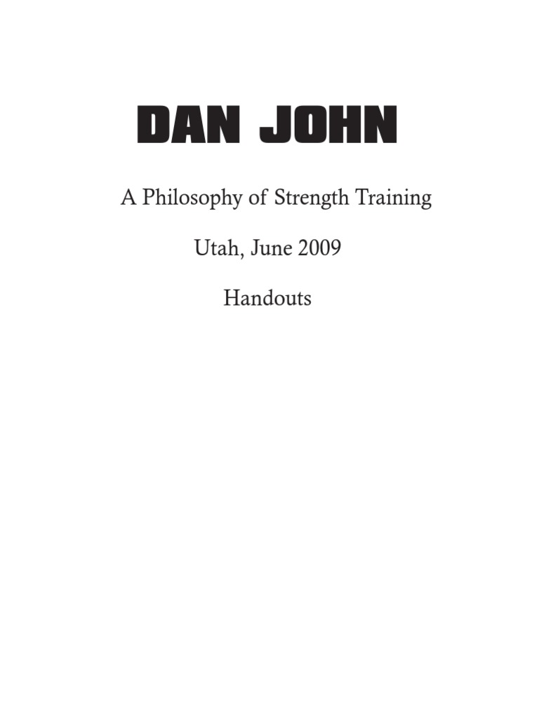 Dan John Standards, Sample Warmups & Complexes | PDF | Athletic Sports ...