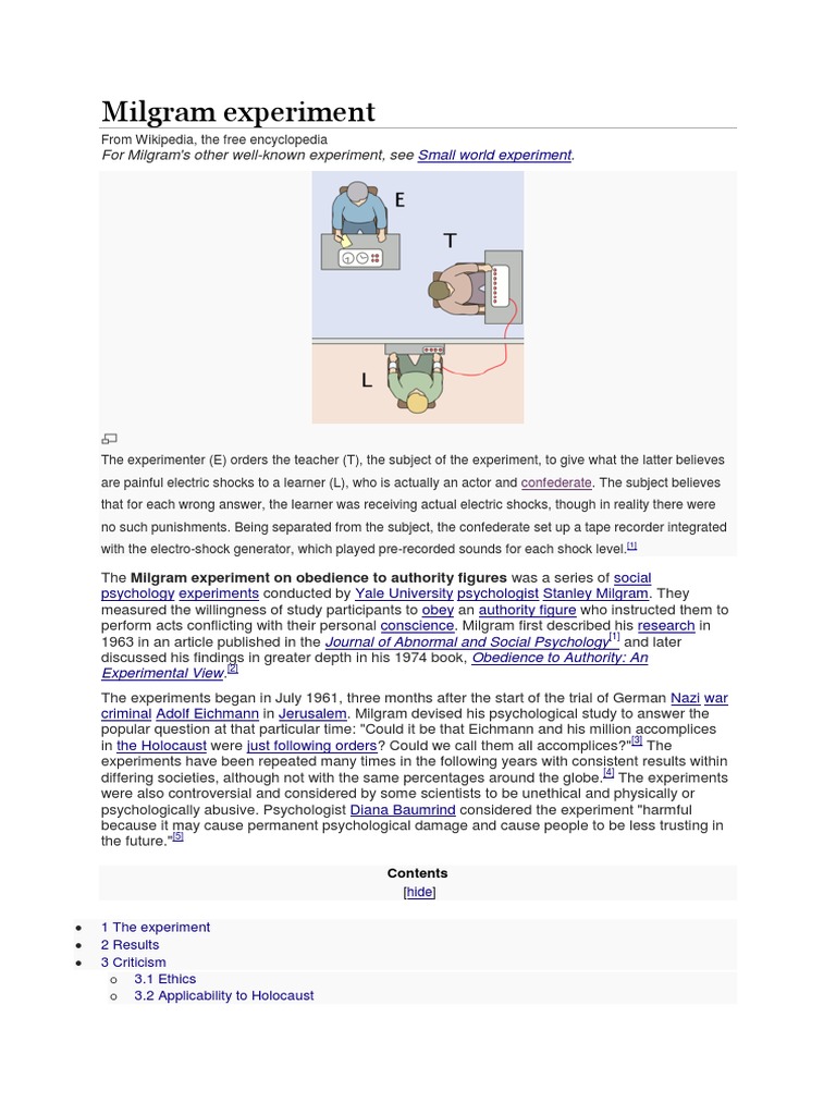 Milgram Experiment | PDF | Obedience (Human Behavior) | Social Psychology