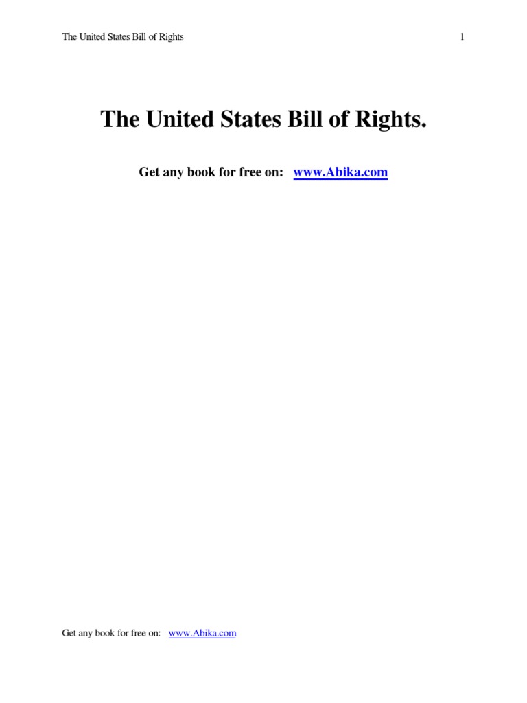 America's Bill of Rights | Download Free PDF | United States Bill Of ...