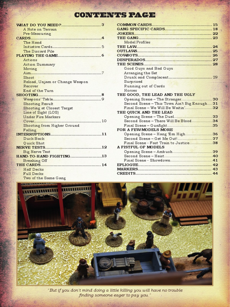 Western Tabletop Game Rules Guide | PDF | Gunfighter | Leisure