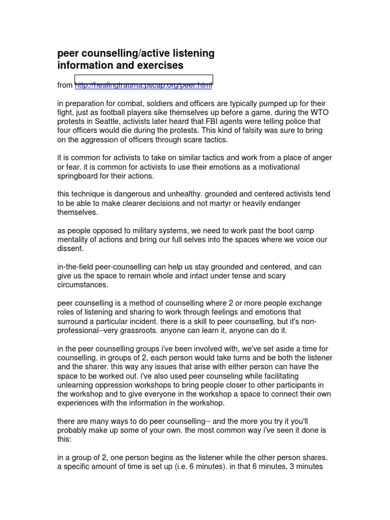 Active Listening | PDF | Nonverbal Communication | Empathy